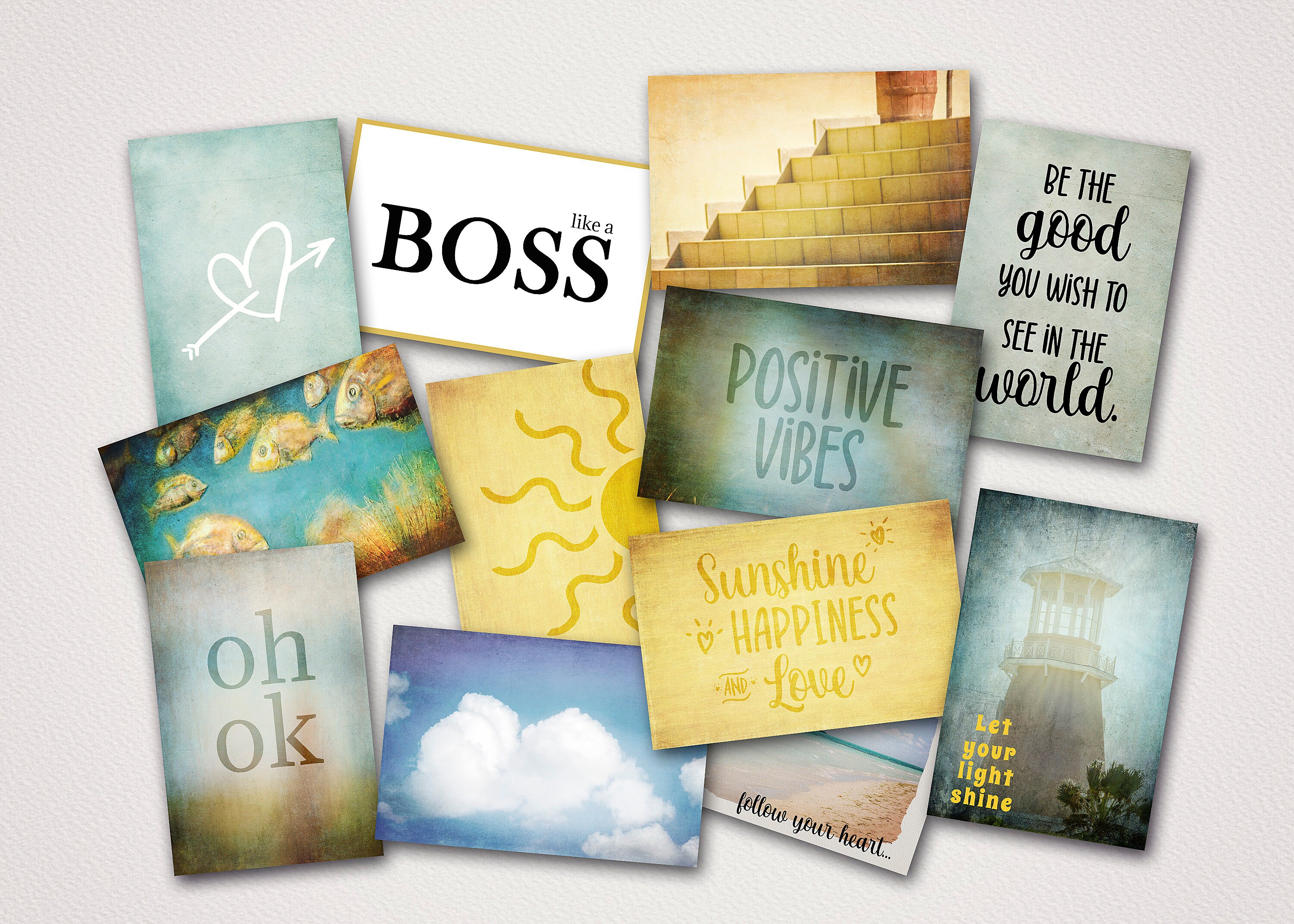 Vision Board Printables, VSCO Wall Collage Kit, Positive Affirmations ...