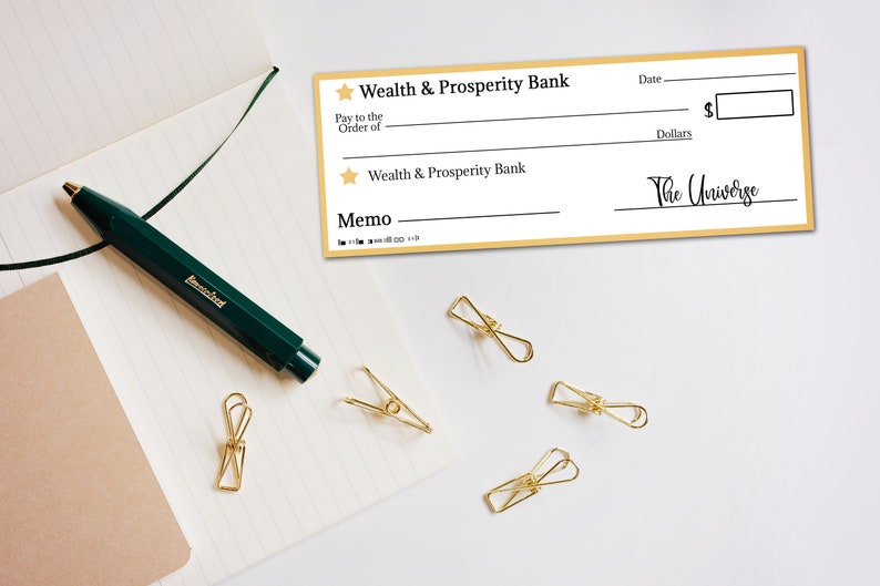 Printable Blank Dream Cheque, Vision Board Printable, Manifest ...