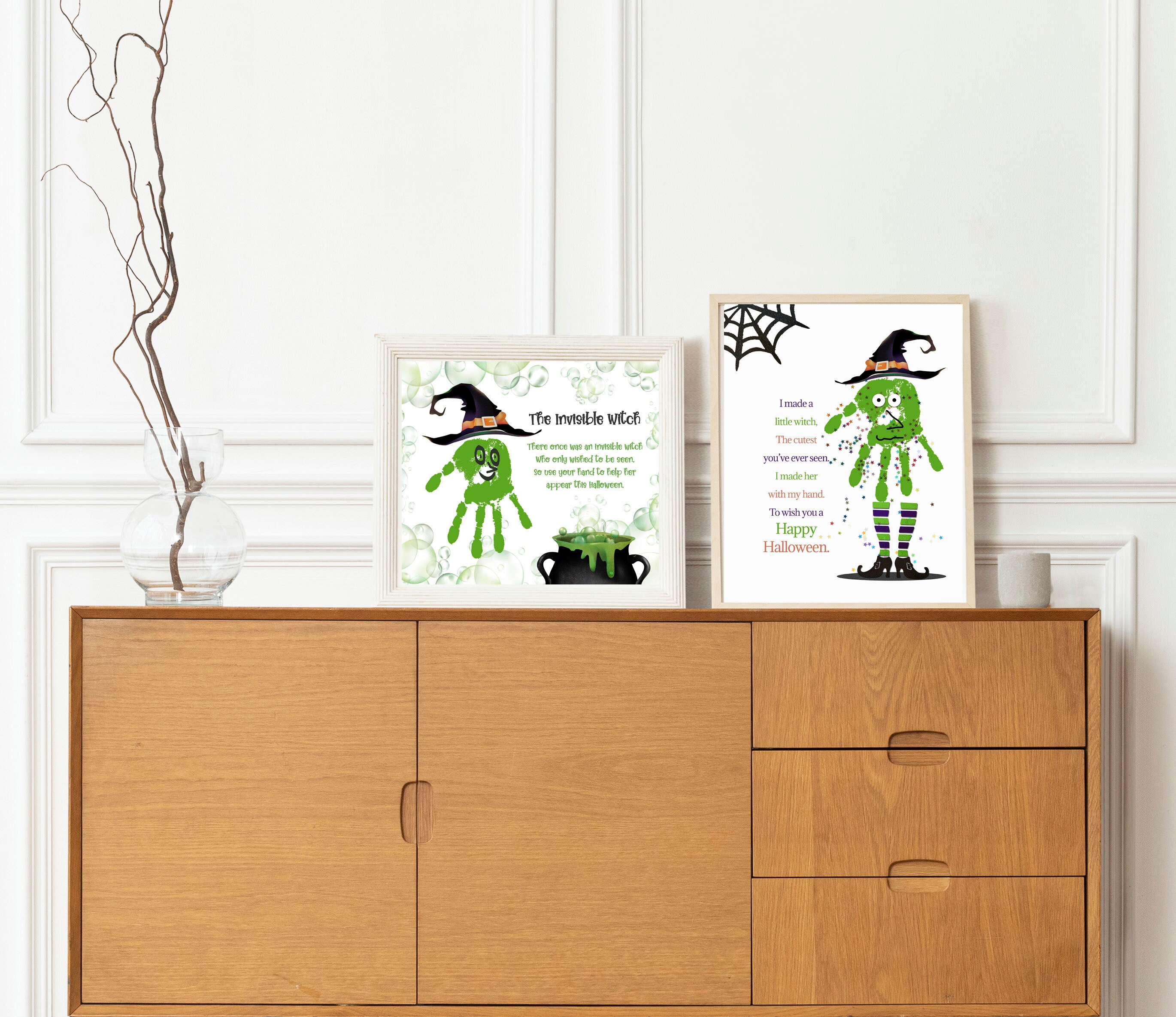 Kids Halloween Crafts, DIY Handprint Art, Preschool Printables, Spooky ...