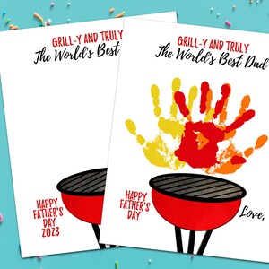 Father's Day Handprint Art, Personalized Fathers Day Gift for Dad From ...