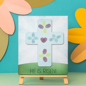 Easter Cross Craft, DIY Handprint Art, Homeschool Resource, April ...