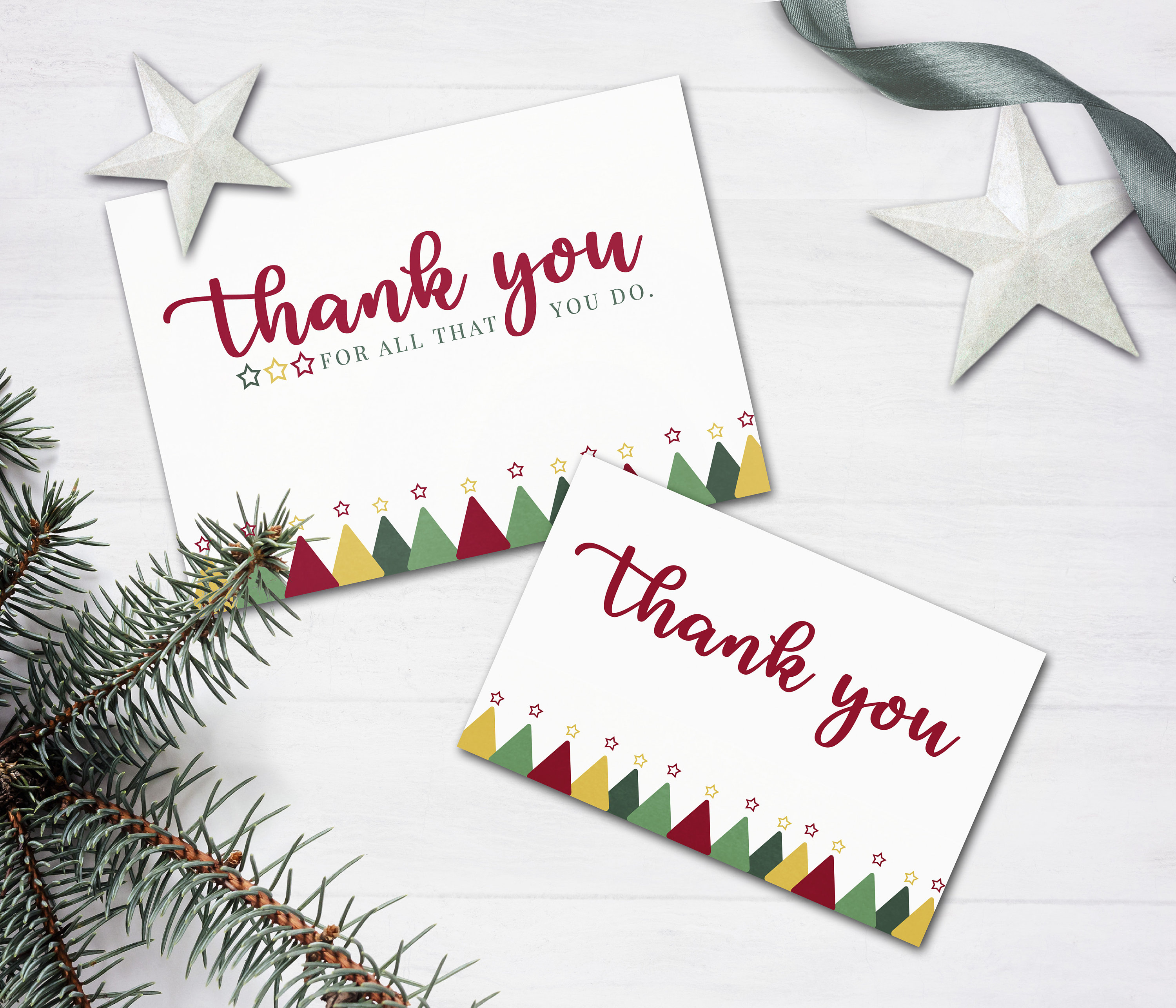 Instant Download Christmas Thank You Card for Teacher, Printable ...