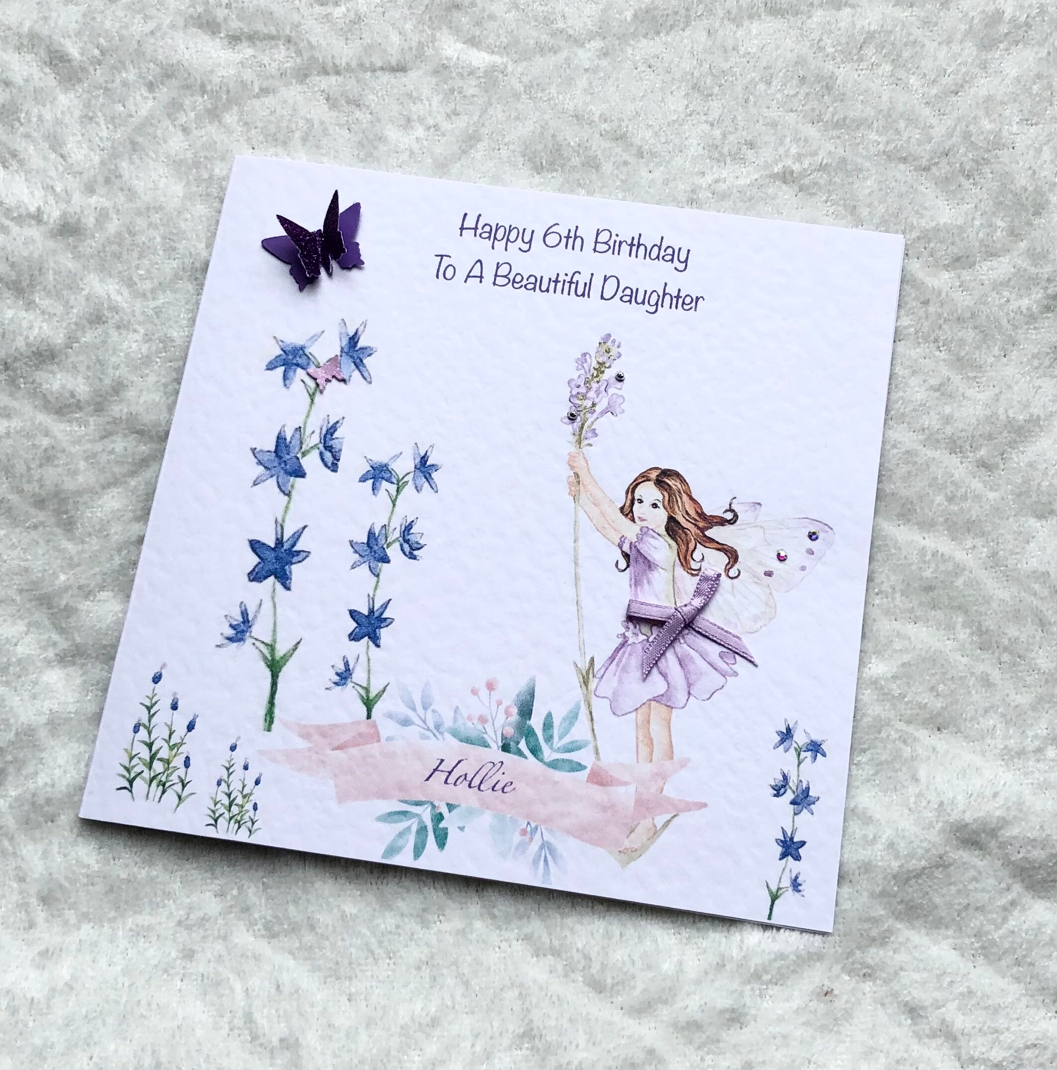 Fairy Birthday Card Handmade And Personalised Daughter Etsy UK Fairy Birthday Card Handmade And Personalised Daughter Etsy UK
