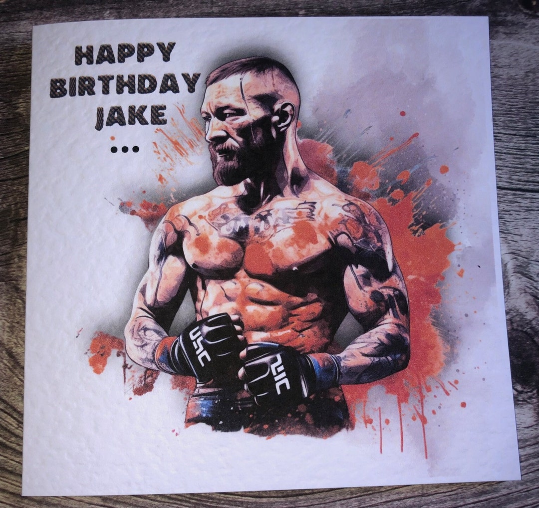 Male, Man's Boxing Birthday Card for Any Age and Name Can Be Added ...