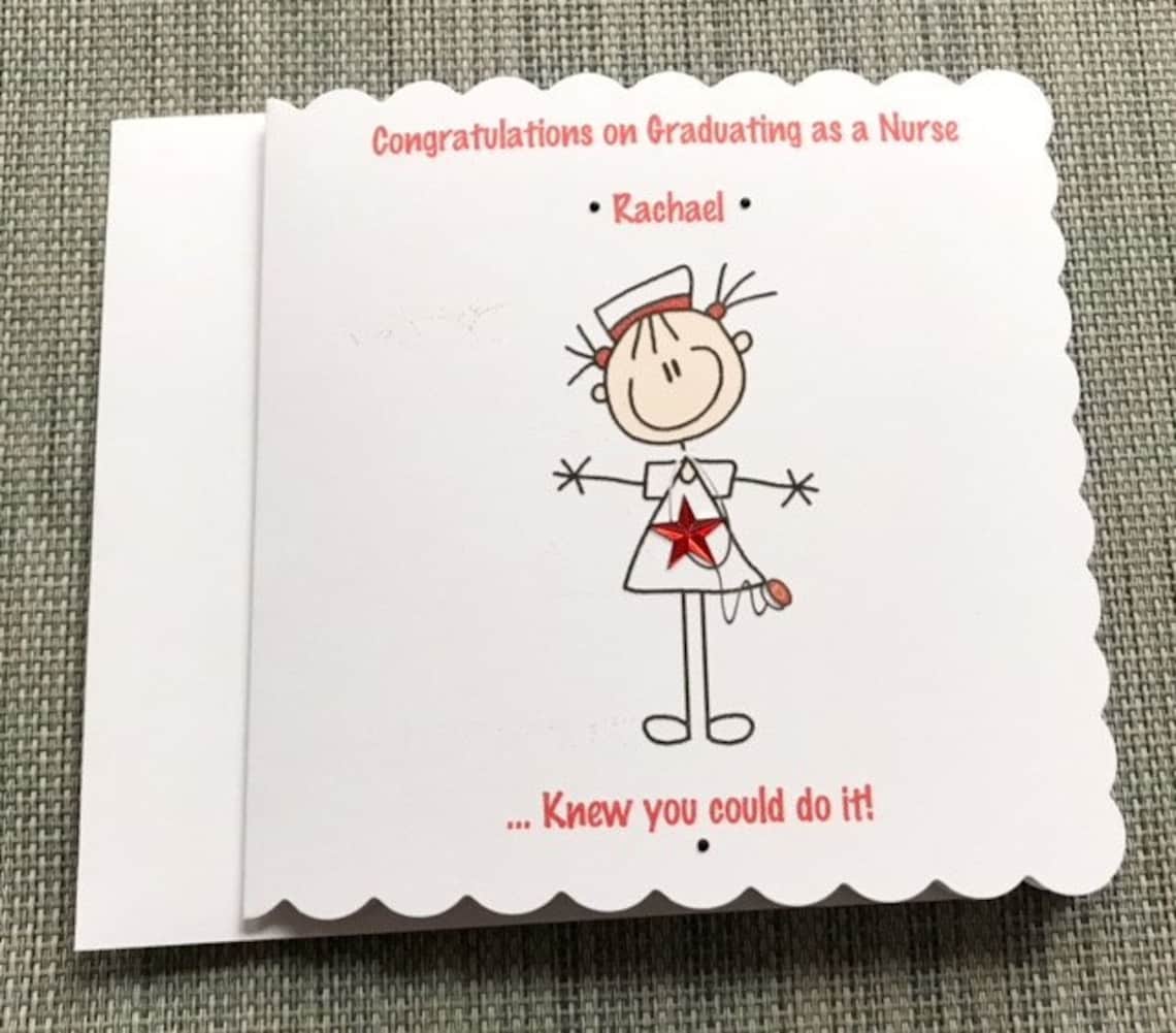 Congratulations Nurse Graduation Card Handmade and | Etsy