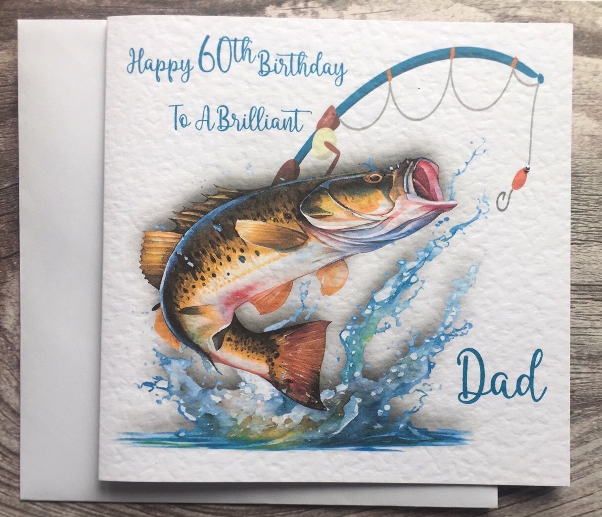 Happy Birthday Fishing Card Handmade Personalised, Son,brother,dad ...