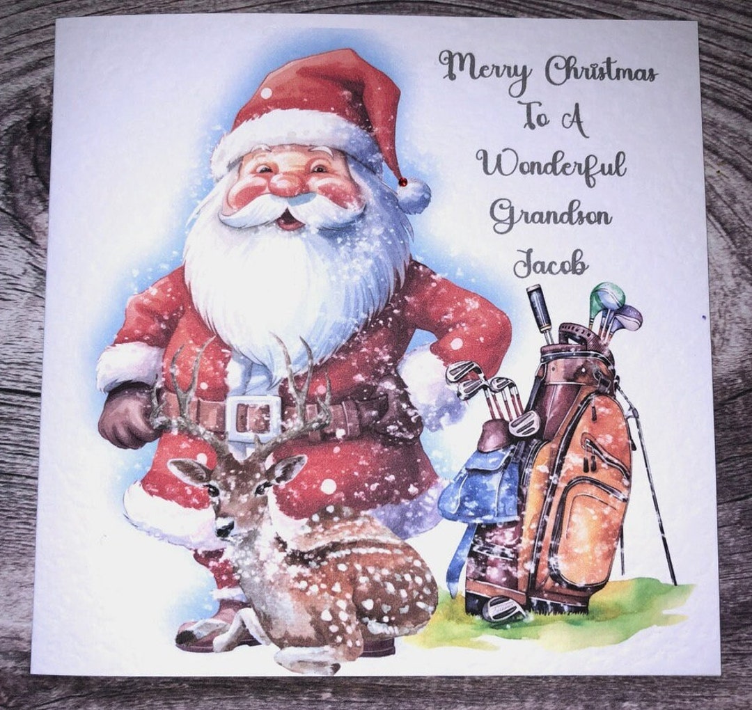 Father Christmas Handmade Card: Personalised With Any Relation. - Etsy