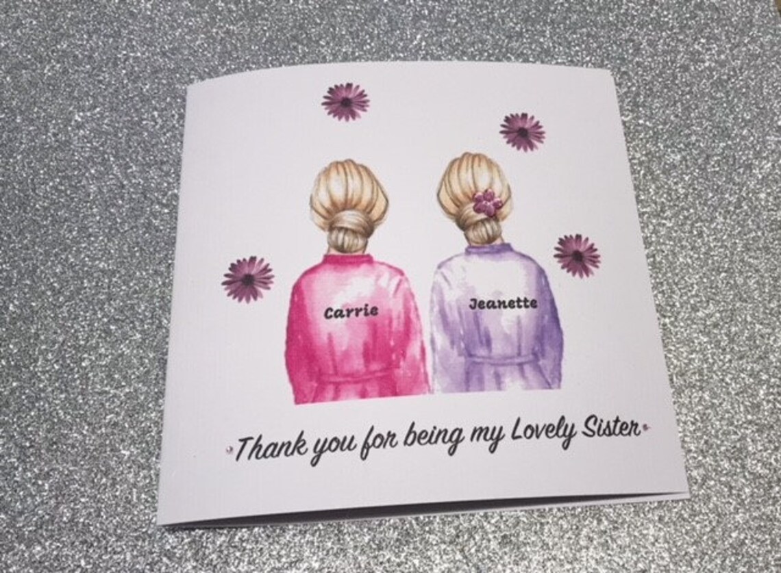 Best Friend Thank You Card Handmade and Personalised Friends - Etsy