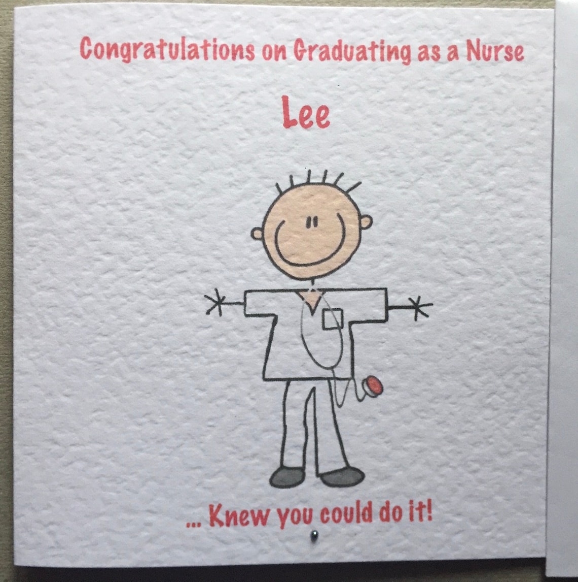Congratulations Nurse Graduation Card, Handmade and Personalised /knew ...