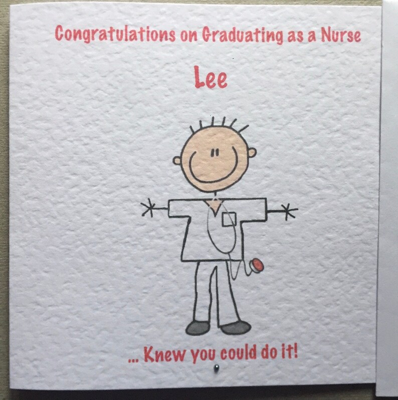 Congratulations Nurse Graduation Card, Personalised With Name /knew You ...