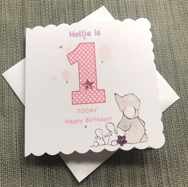 1st Birthday card personalised birthday card for boy or girl/ | Etsy