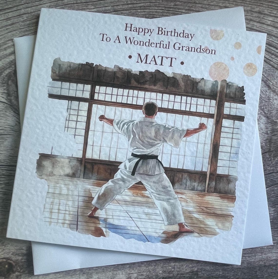 Karate Happy Birthday Card, Handmade and Personalised With Name, Age ...