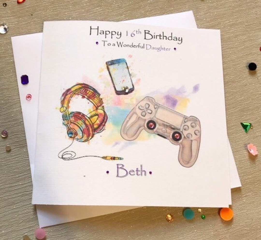 Female Playstation Birthday Card Daughter/ Sister/granddaughter/friend ...