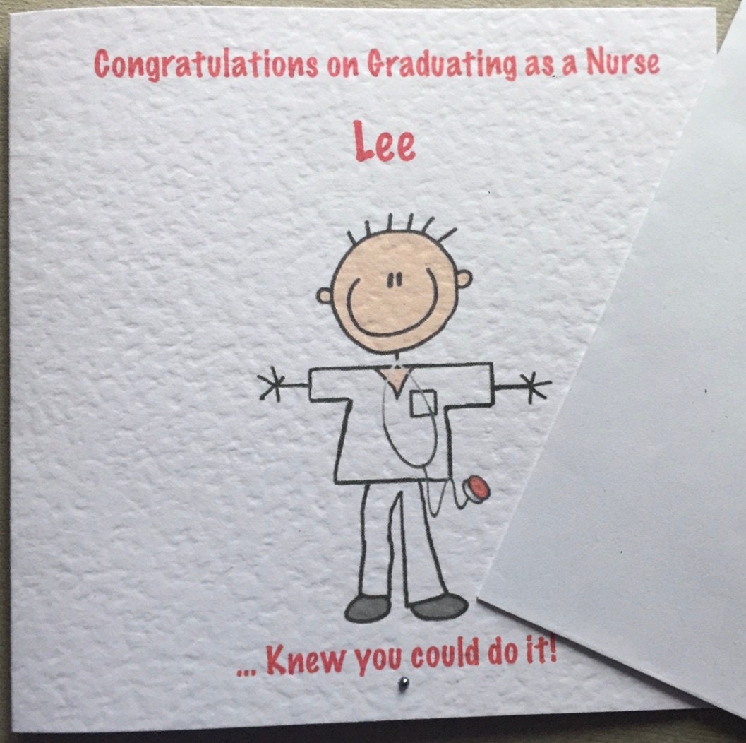 Congratulations Nurse Graduation Card, Handmade and Personalised /knew ...