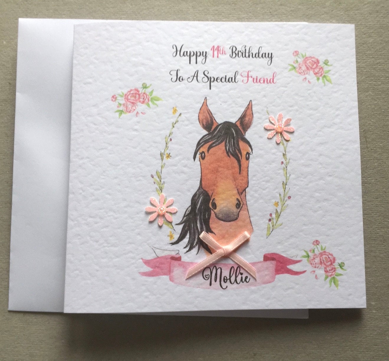 Girls Birthday Horse Card / Daughter/ Goddaughter/ Granddaughter/ Niece ...