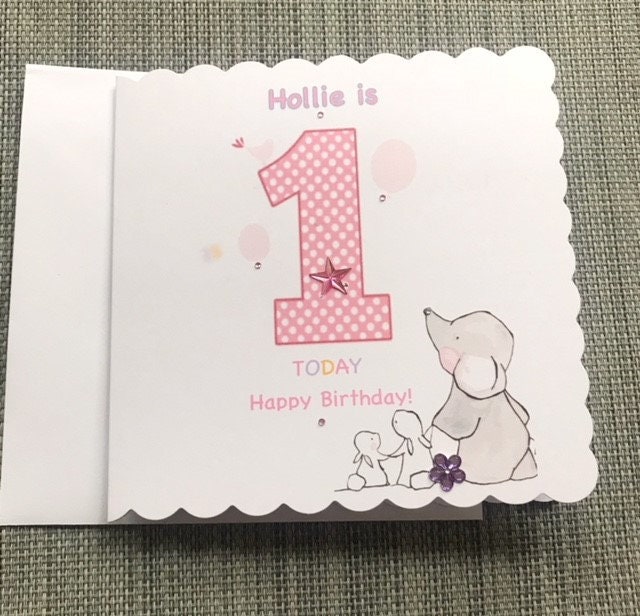1st Birthday card personalised birthday card for boy or girl/ | Etsy