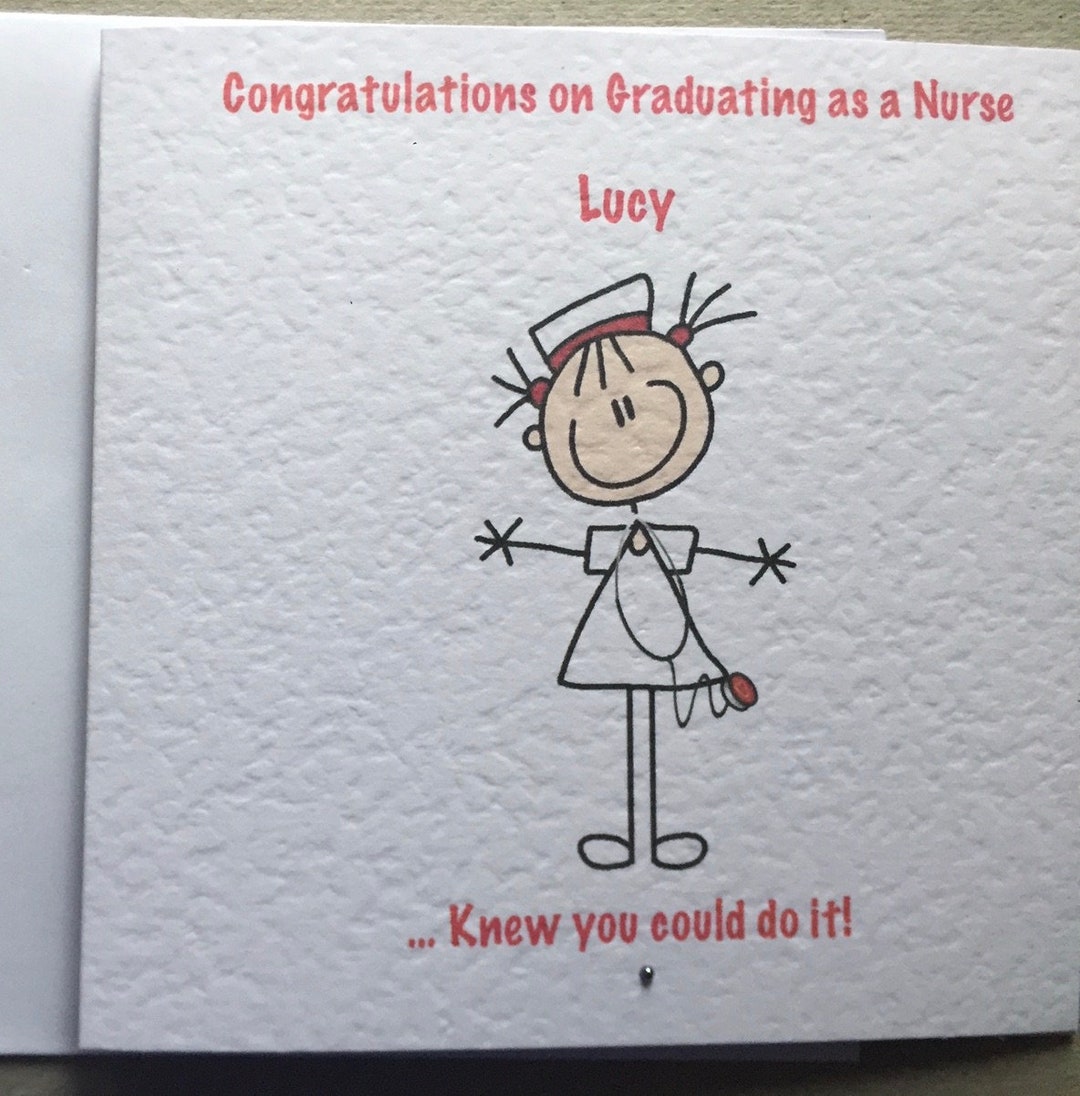 Congratulations Nurse Graduation Card, Handmade and Personalised /knew ...