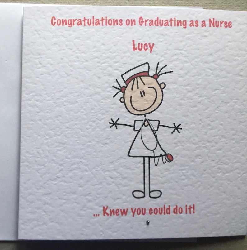 Congratulations Nurse Graduation Card, Handmade and Personalised /knew ...