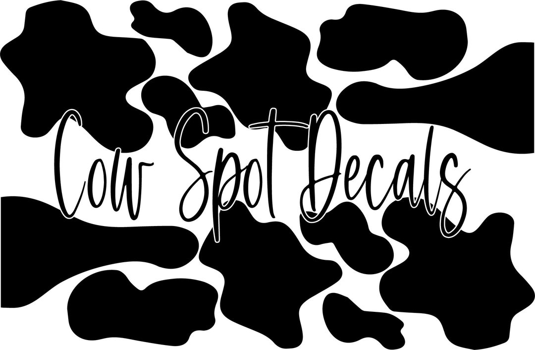 Cow Spots Decals Animal Print Large Cow Pattern Western Theme Stickers ...