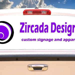 Custom Business Back Window Decal | Advertisement Rear Window Graphic ...