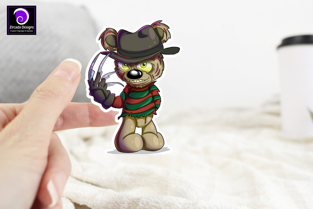 Horror Movie Freddy Krueger Bear Sticker Notebook Planner - Etsy