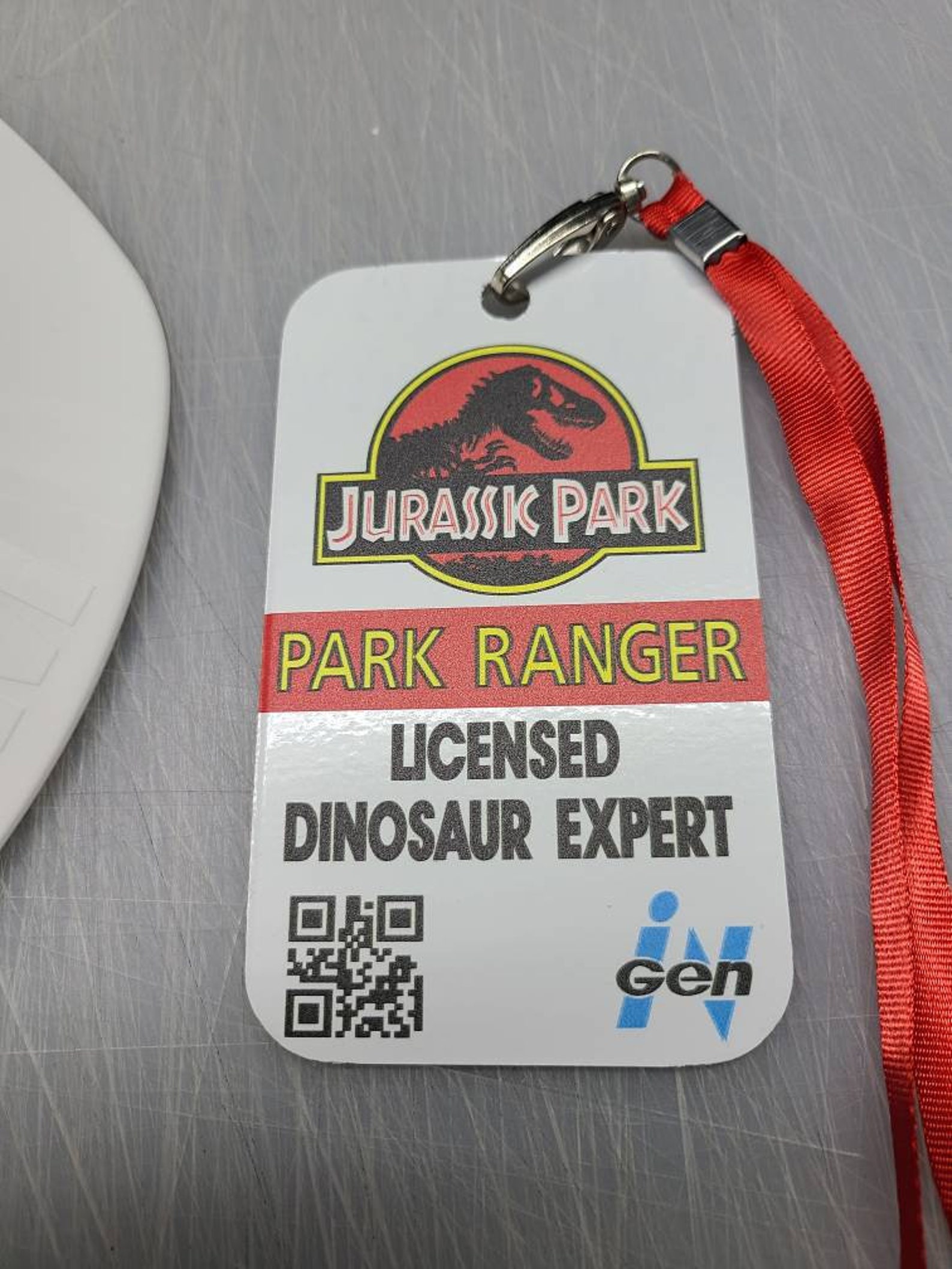 Jurassic Park Id Badge Dinosaur Park Ranger Costume Prop | Etsy