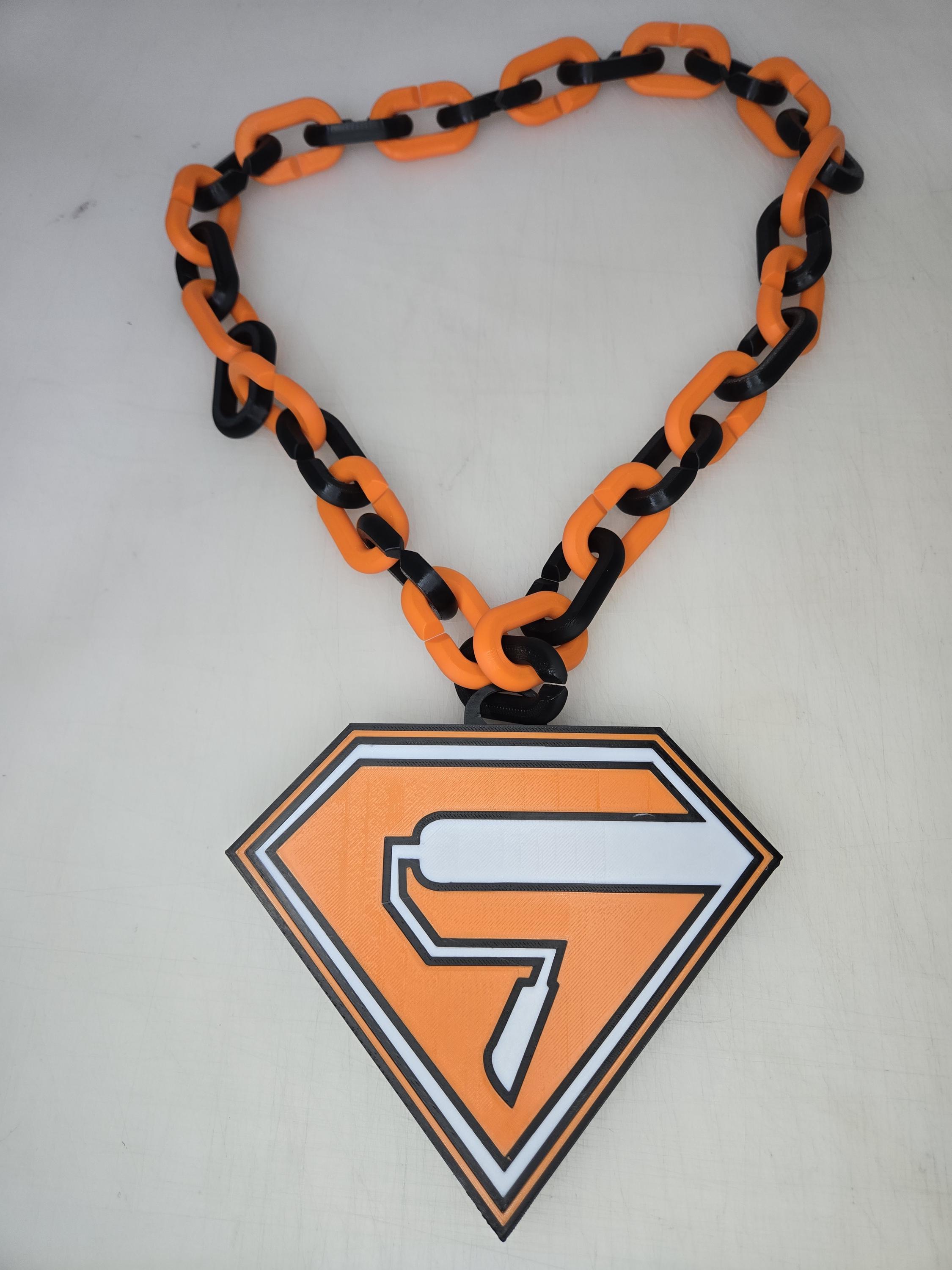 Custom Fan Chain, Big Logo Necklace Sports and College Mascot Oversized ...