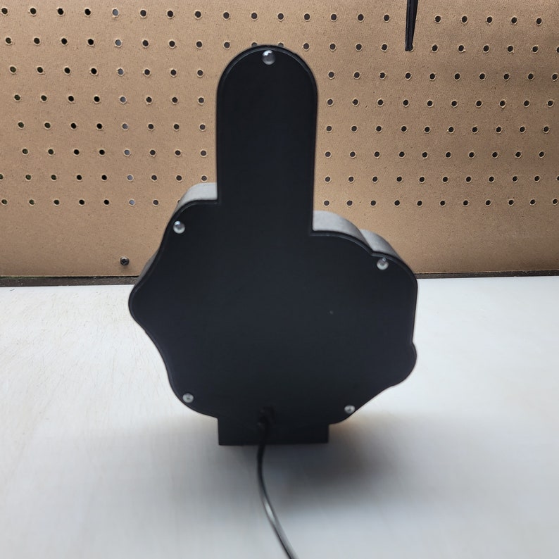 Middle Finger LED Color Changing Night Light | F You Desk Lamp 3D ...