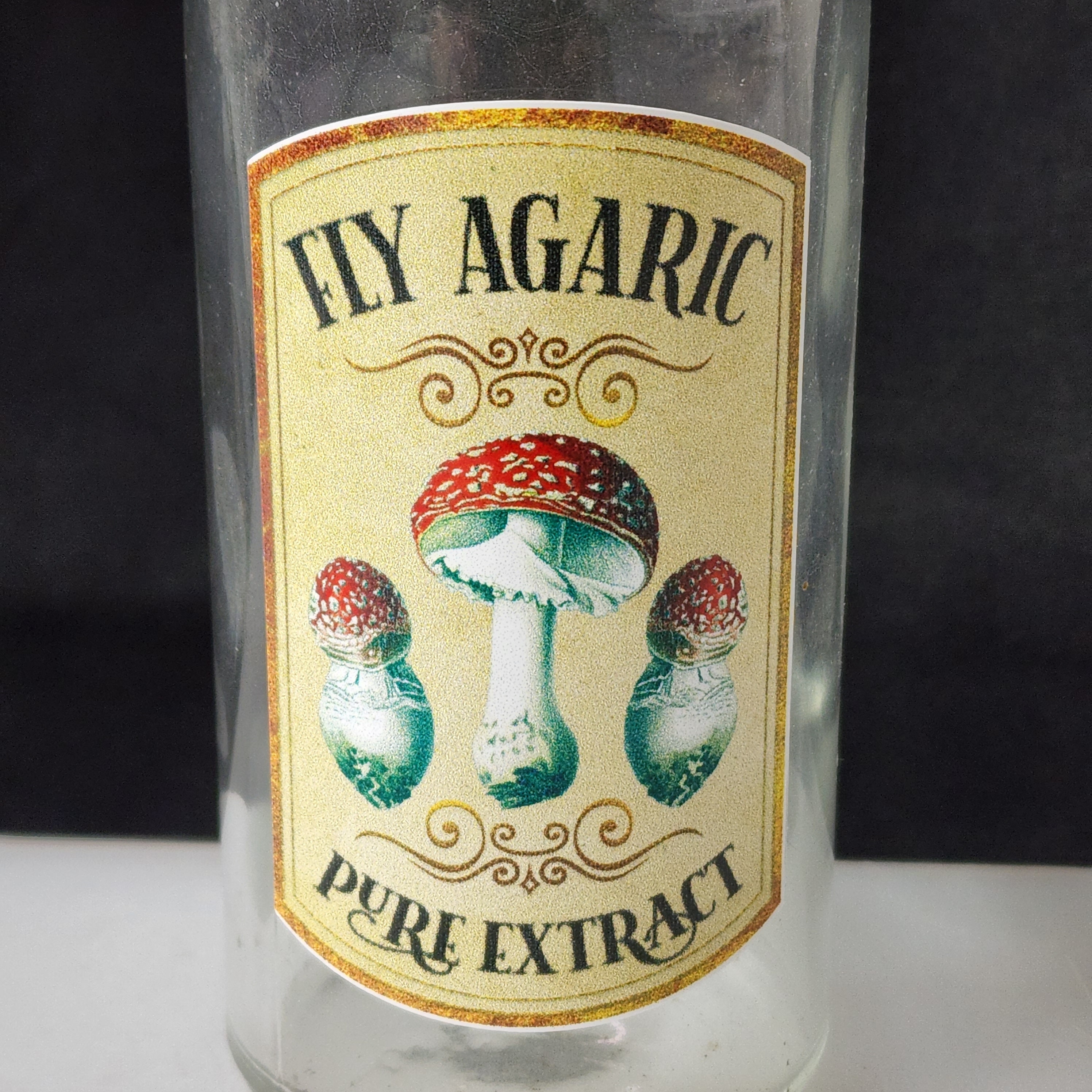 Vintage Apothecary Glass Bottle Fly Agaric Mushroom Empty - Etsy