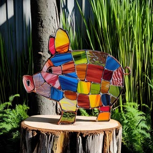 STAINED GLASS PATTERN - Sherry Fain - Piggy Piggy - Etsy