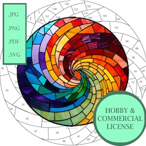 STAINED GLASS PATTERN - Sherry Fain - Color Wheel - Etsy