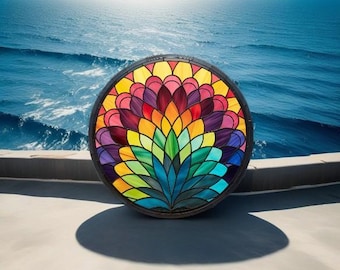 STAINED GLASS PATTERN Sherry Fain Wave - Etsy