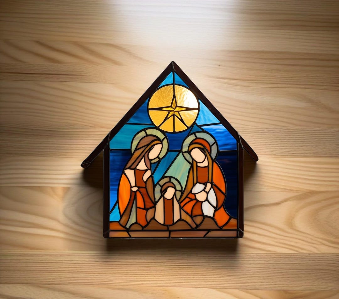 STAINED GLASS PATTERN - Sherry Fain - Nativity - Etsy