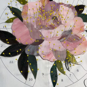 STAINED GLASS PATTERN - Sherry Fain - Peony - Etsy