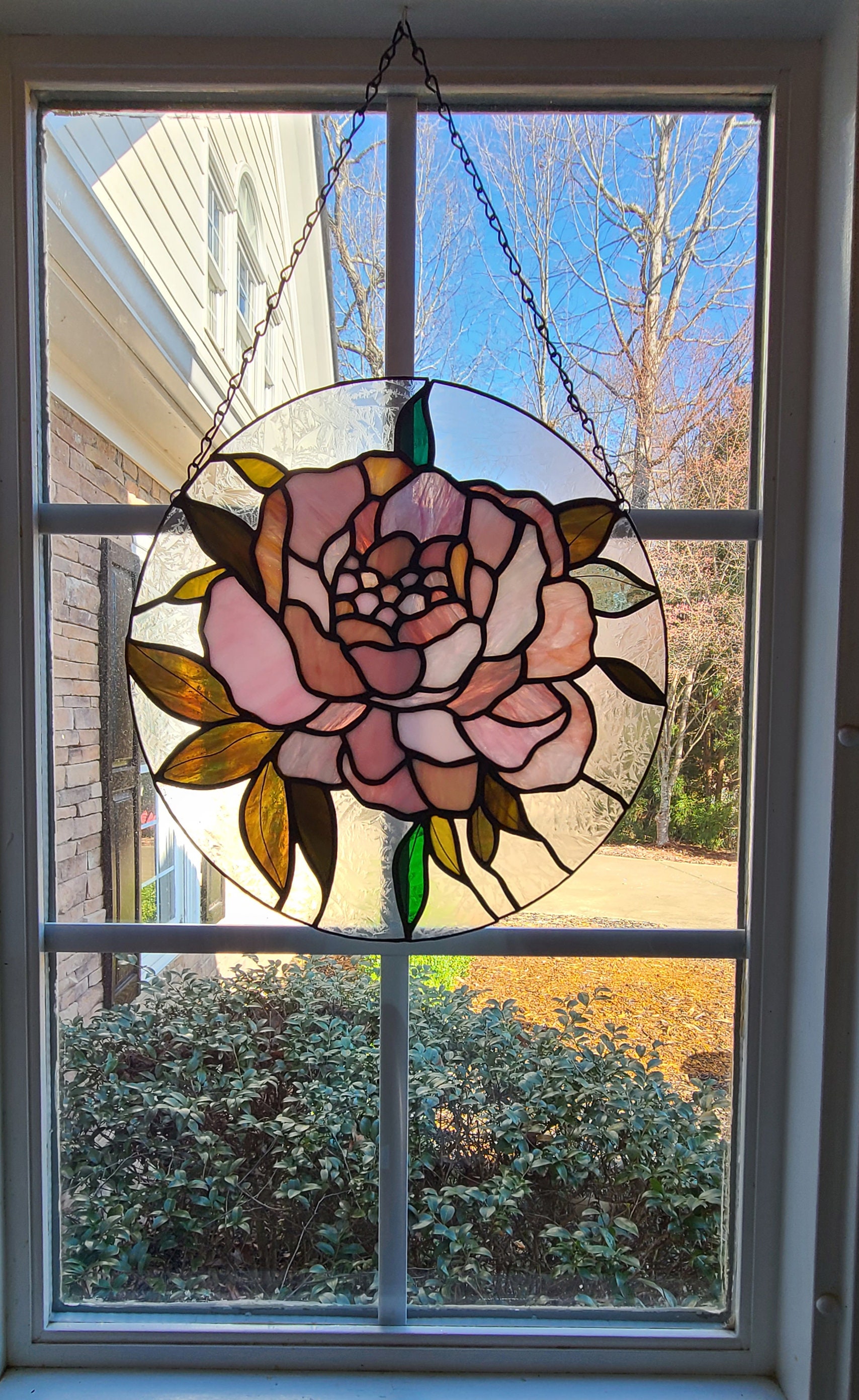 STAINED GLASS PATTERN - Sherry Fain - Peony - Etsy