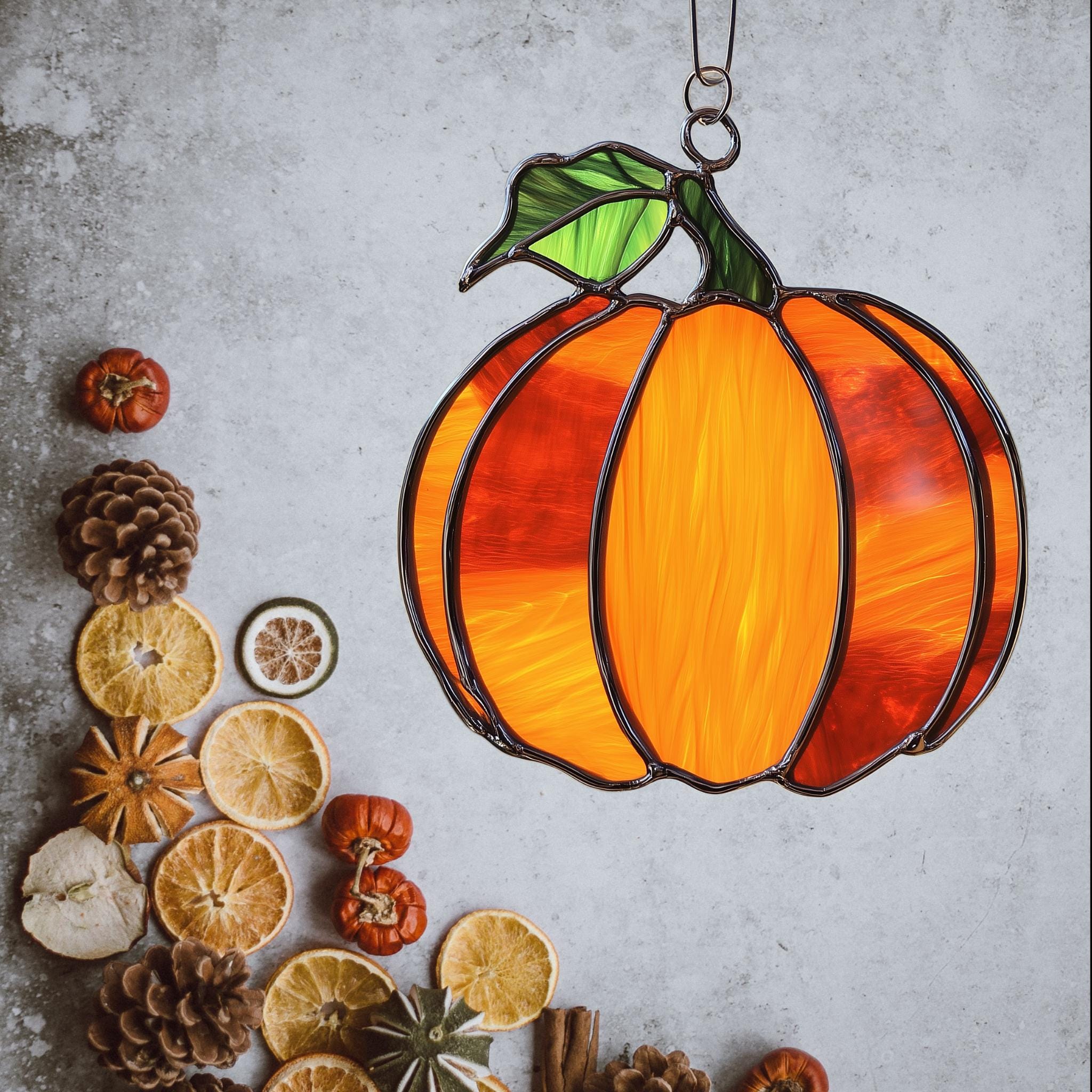 STAINED GLASS PATTERN - Sherry Fain - "pumpkin" - Etsy