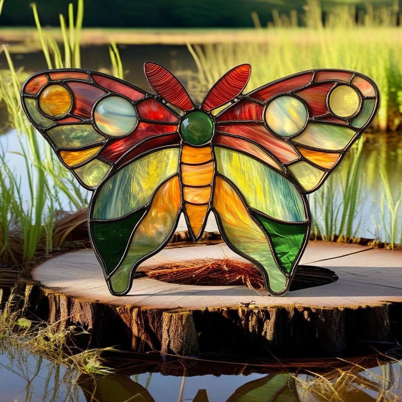 Stained Glass Moth - Etsy