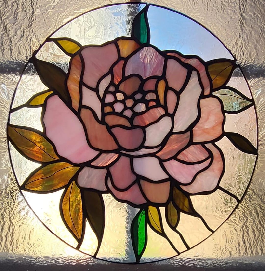 STAINED GLASS PATTERN - Sherry Fain - Peony - Etsy