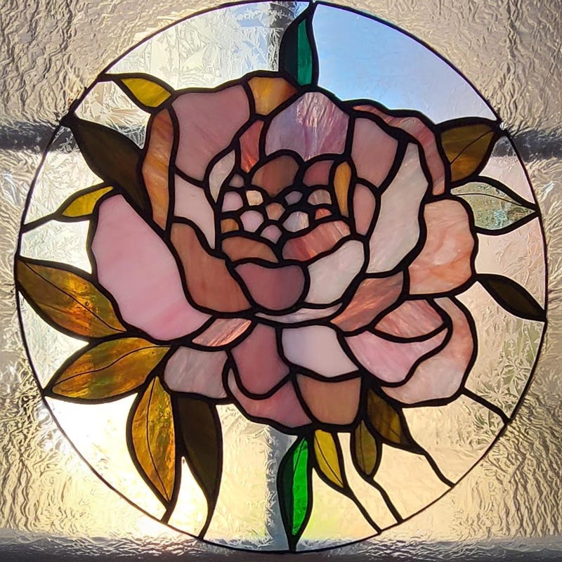 Peony Stained Glass - Etsy