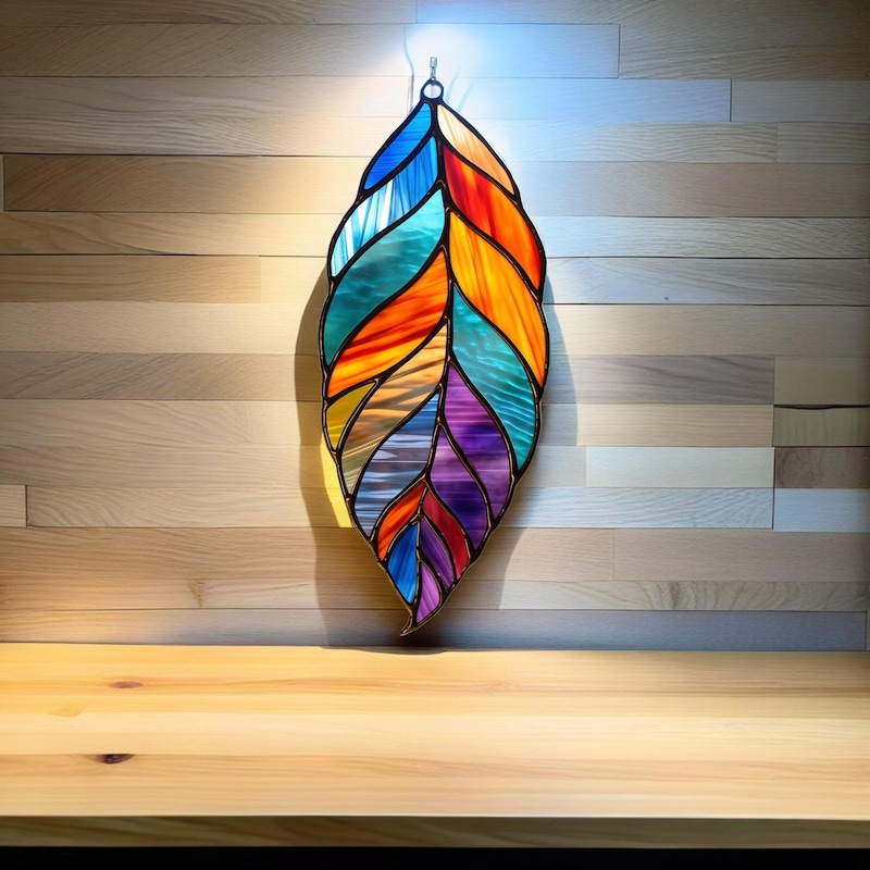 Feather Stained Glass - Etsy