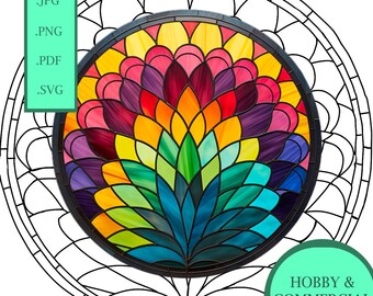STAINED GLASS PATTERN Sherry Fain Cross - Etsy