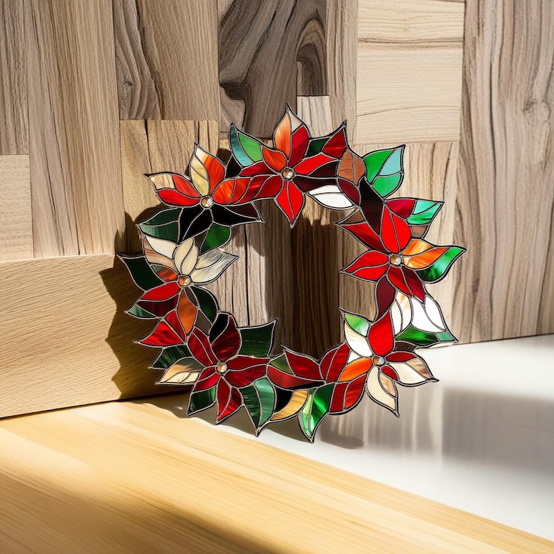 Stained Glass Wreath - Etsy