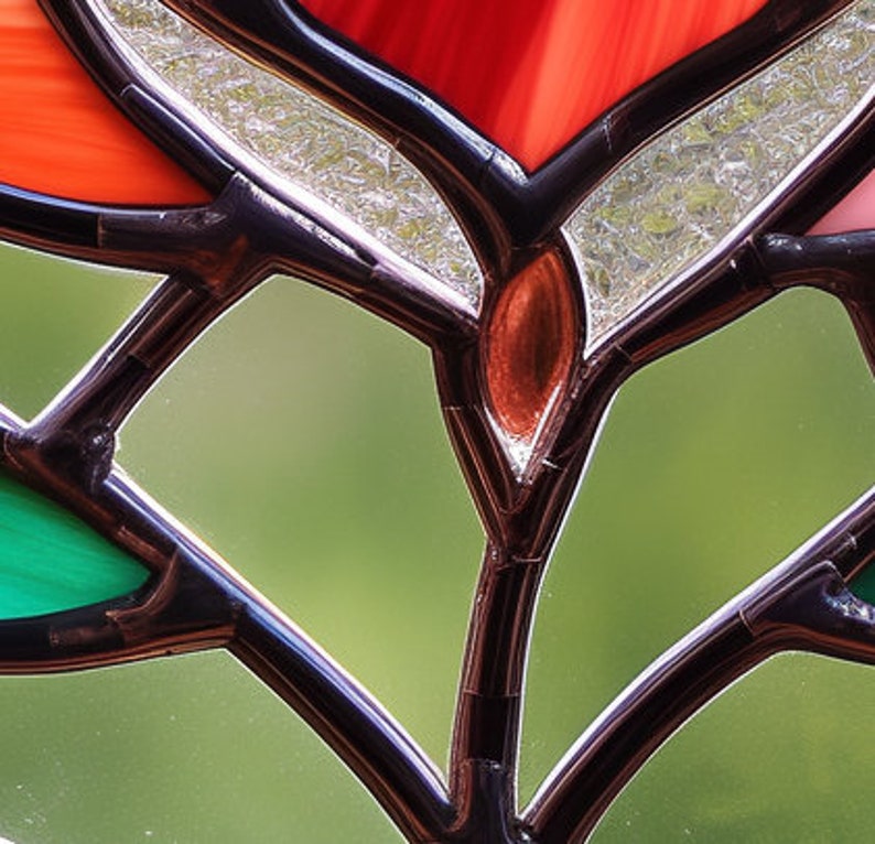 STAINED GLASS PATTERN Sherry Fain Tulip Tree Blossom - Etsy