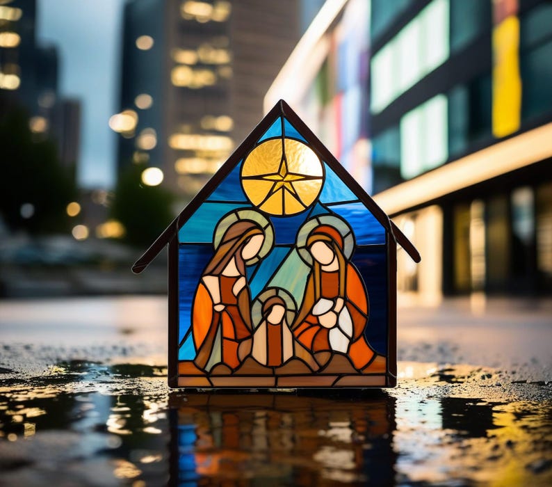 STAINED GLASS PATTERN - Sherry Fain - Nativity - Etsy