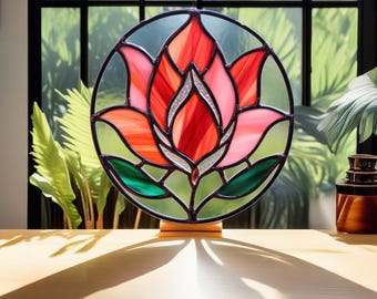 STAINED GLASS PATTERN Sherry Fain Flower Power - Etsy