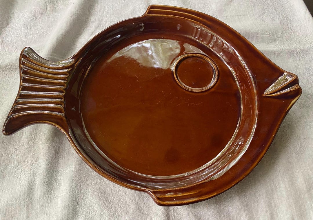 Mid Century Hall Fish Serving Tray, Aquatic Serving Plate, Vintage ...