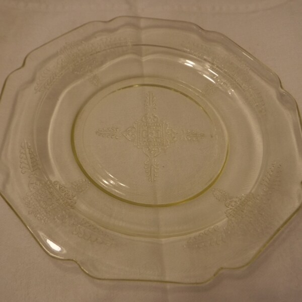 Yellow Glass Plate - Etsy