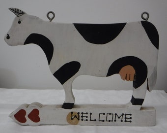 Cow Folk Art | Etsy