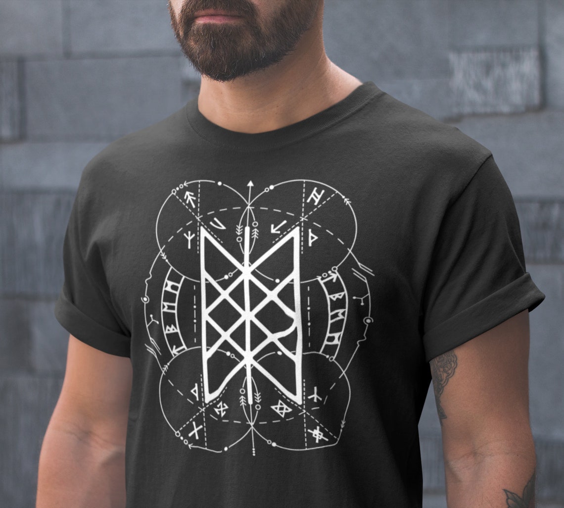 Web of Wyrd Norse Pagan Symbol Viking T-shirt 3/4 Raglan | Etsy