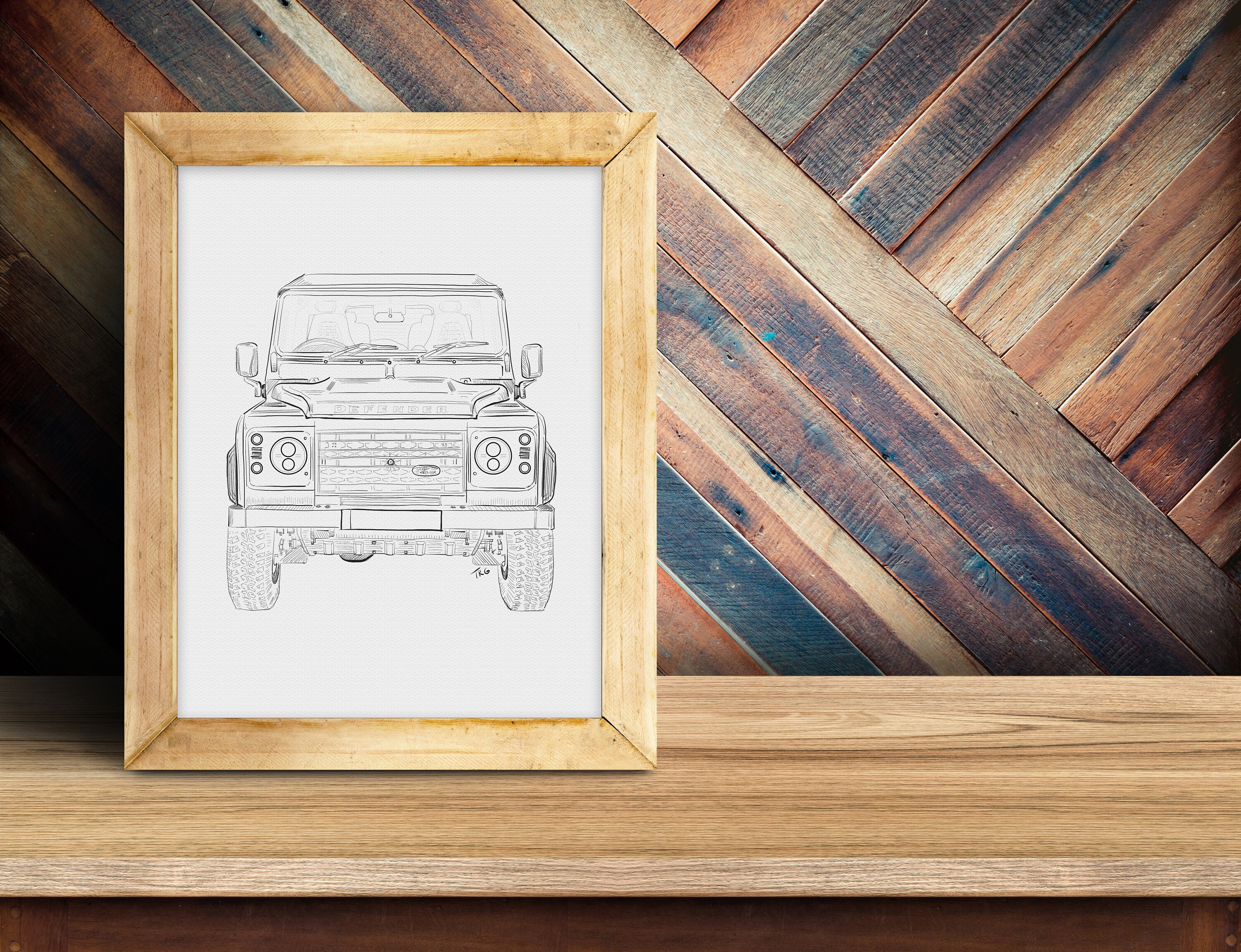 Land Rover Defender Illustration | Etsy